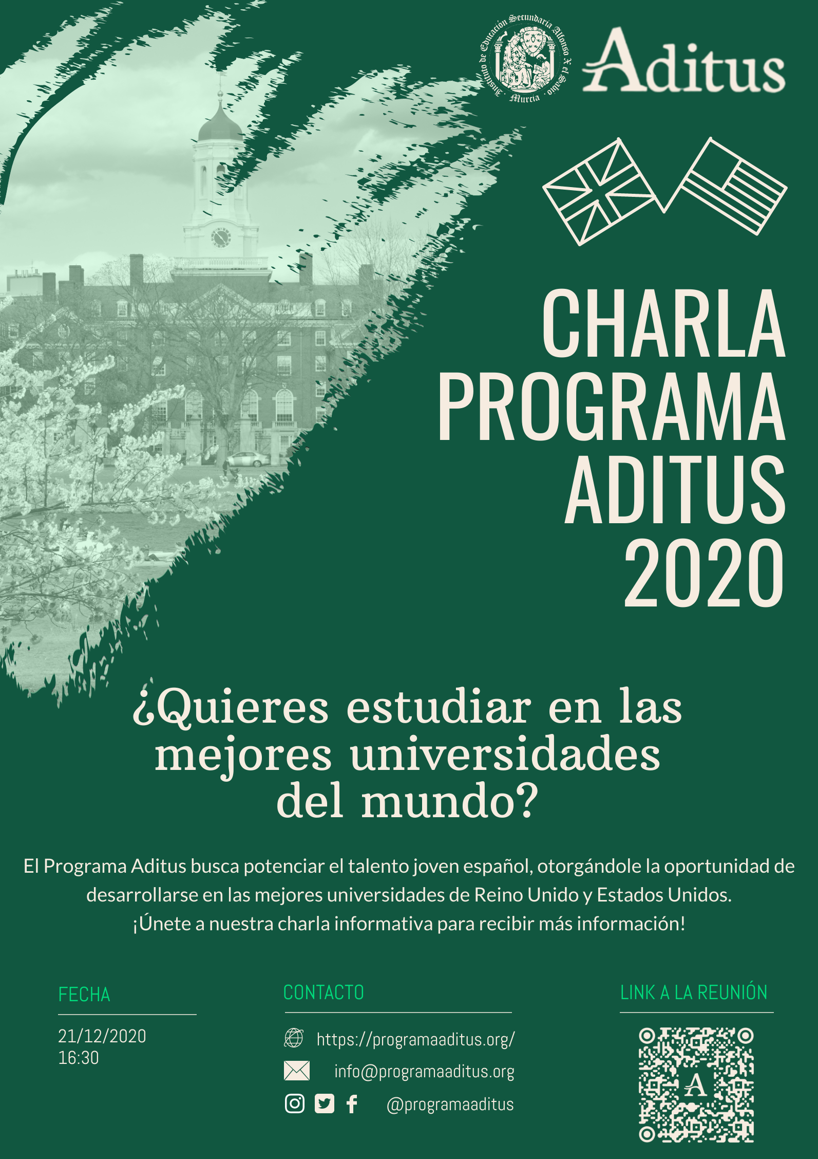 Programa Aditus para estudiar en Estados Unidos y Reino Unido ...